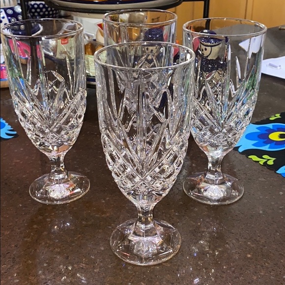 Dining | Lead Crystal Goblets Beautiful Sparkle Set Of 4 | Poshmark